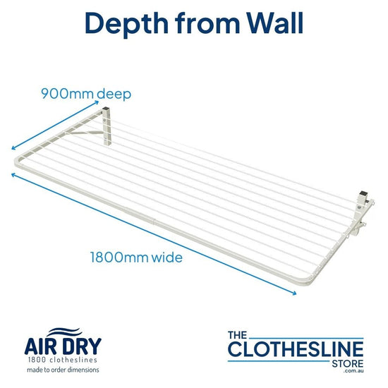 Air Dry 1800 Fold Down Clothesline | Australian Steel | Made to Order ...